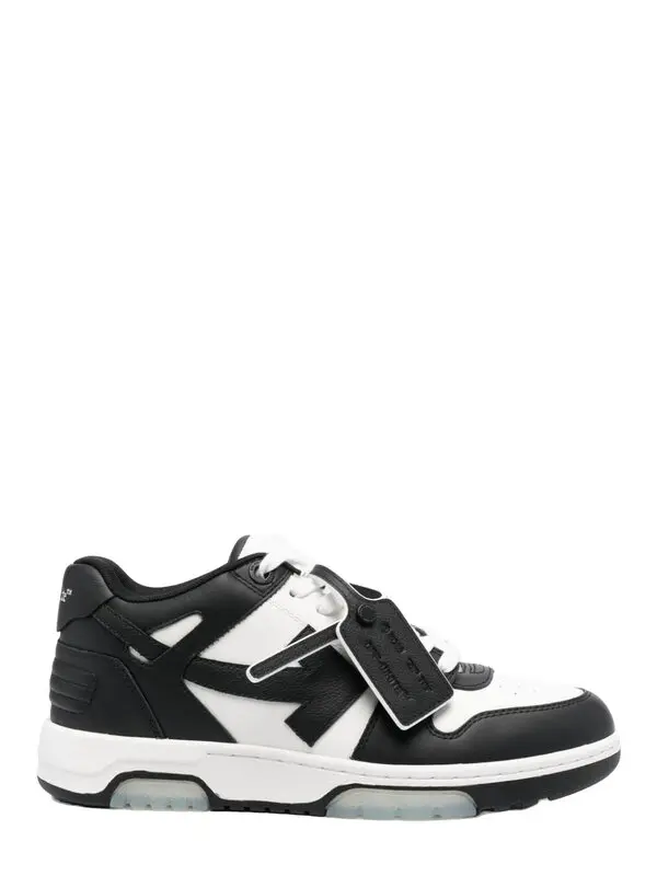 Off White Out Of Office Leather Sneakers - Black