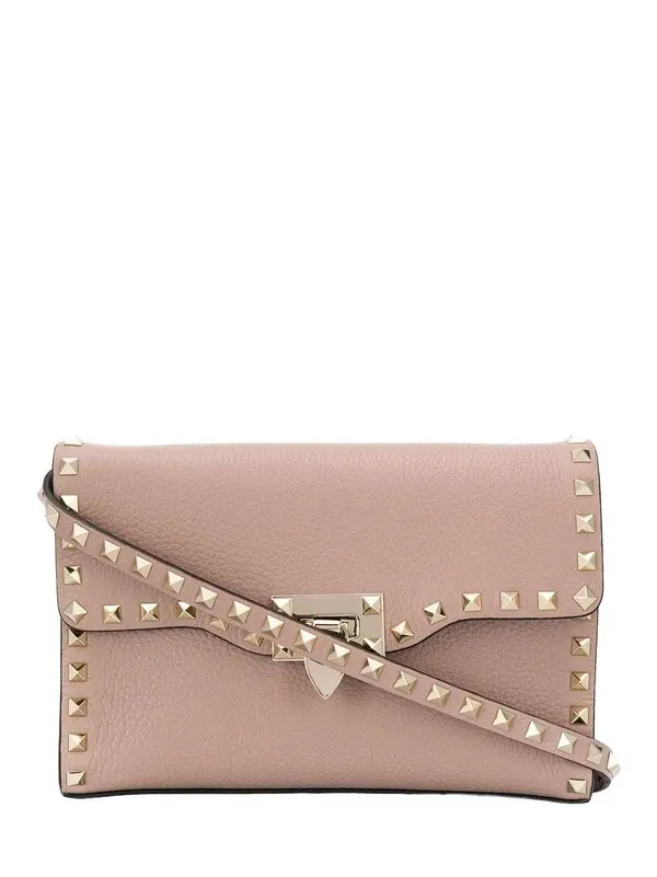 Valentino Garavani Rockstud Small Shoulder Bag - Powder