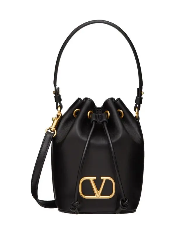 Valentino Garavani Vlogo Mini Bucket Bag - Black