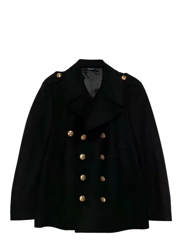 Dolce & Gabbana Buttoned Double-breasted Coat - Black