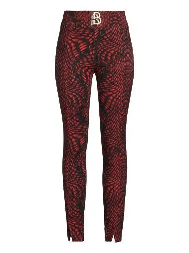 BABYLON Slim Fit Pants With Logo - Red