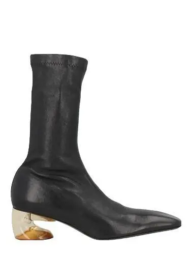 JIL SANDER Leather Ankle Boots - Black