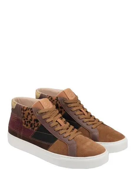 Greats Royale High Patchwork Sneakers - Tobacco Multi