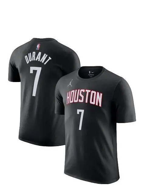 JORDAN BRAND Kevin Durant Houston Rockets Statement Edition Name & Number T-shirt - Black