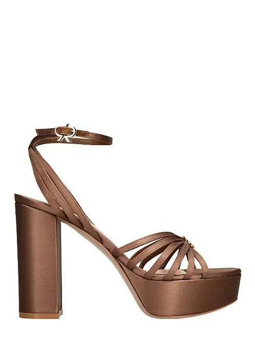 GIANVITO ROSSI Rita Heeled Sandals - Mid Brown