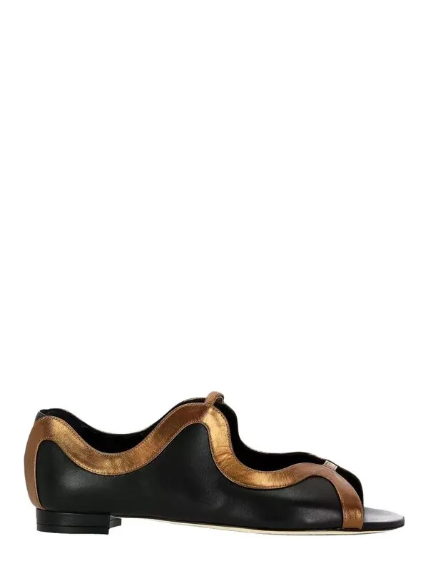 Manolo Blahnik Chilkin Flat Sandals - Black