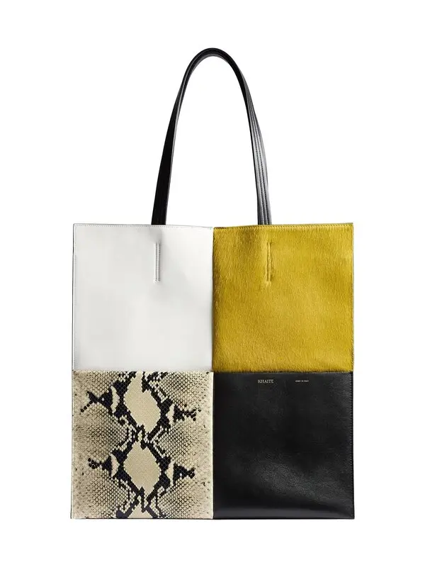 Khaite Piper Patchwork Tote - Fern Multi
