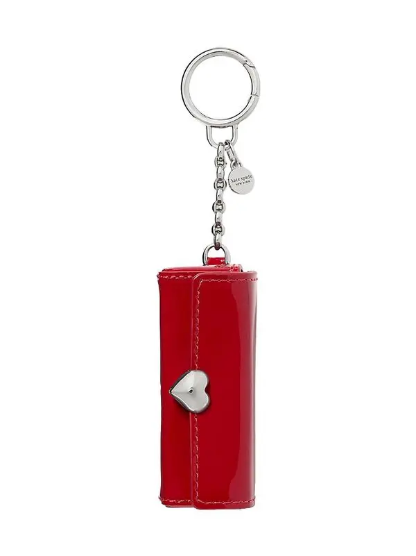 Kate Spade New York Charmed Patent Leather Lipstick Bag Charm - Dark Scarlet