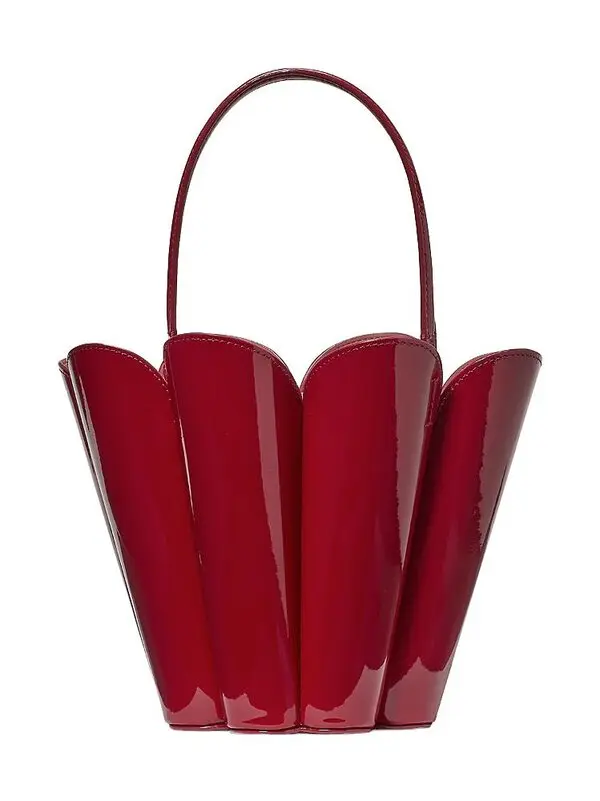 Kate Spade New York Spade Flower Patent Leather Bucket Bag - Dark Scarlet