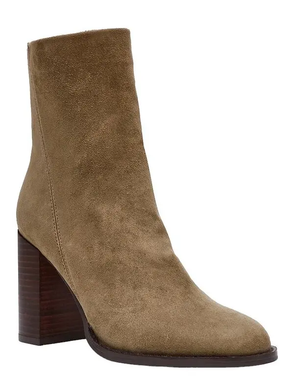 Steve Madden Suede Ankle Boots - Taupe Suede