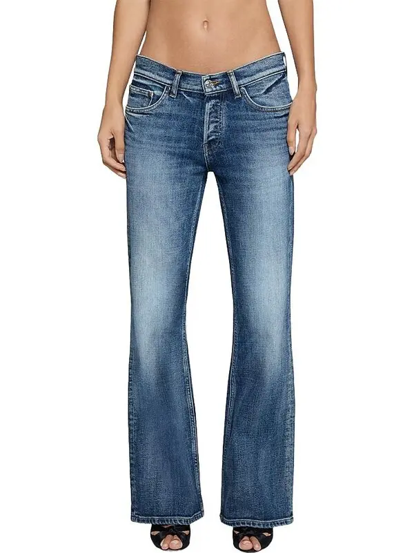EB DENIM Miley Slouchy Mid Rise Bootcut Jeans - Blue Latch