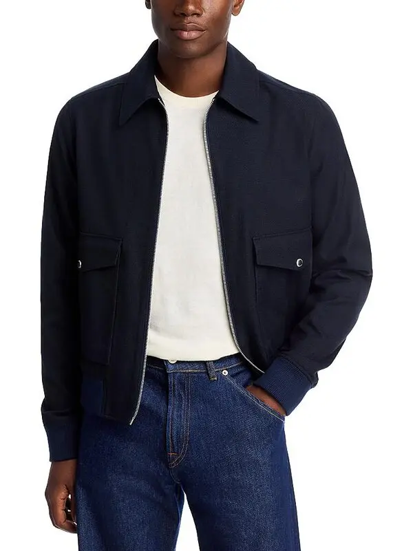 Paul Smith Collared Zip Jacket - Very Dark Navy
