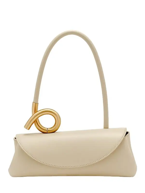 Cult Gaia Azariah Leather Shoulder Bag - Off White