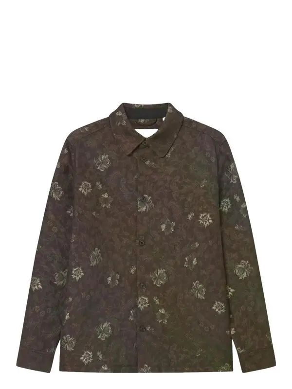 LES DEUX Floral-print Shirt - Brown