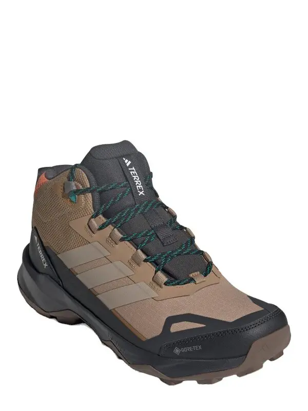 Adidas Terrex Skychaser Ax5 Mid Gore-tex Hiking Shoes - Cardboard / Blanch Cargo / Semi Impact Orange