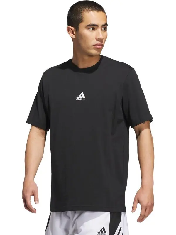 Adidas Basketball Graphic Tee - Black / White