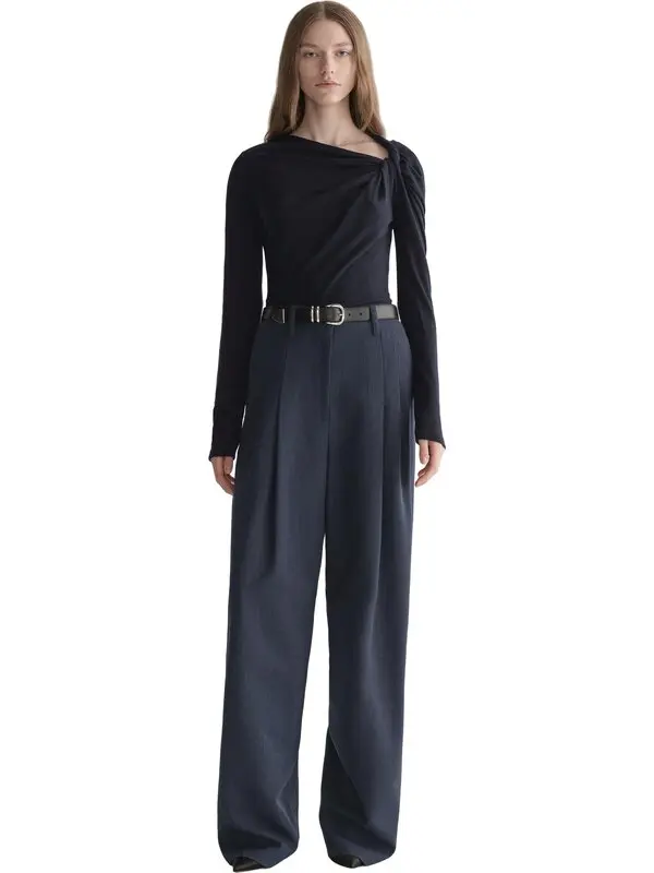 A.L.C. Colin Melange Pant - Navy Melange