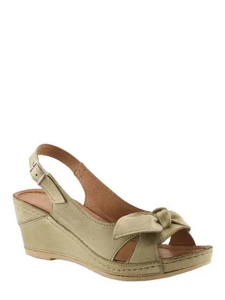 SPRING STEP SHOES Chassidy Wedge Sandal - Sage Green