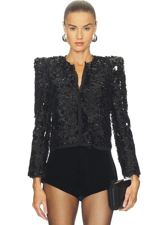 L'Agence Shai Pointed Shoulder Jacket - Black