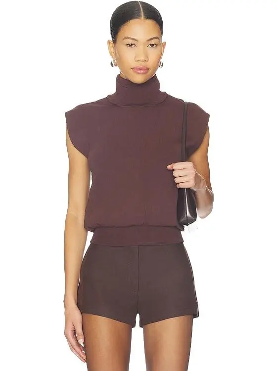 ALL THE WAYS Elisha Turtleneck Top - Brown