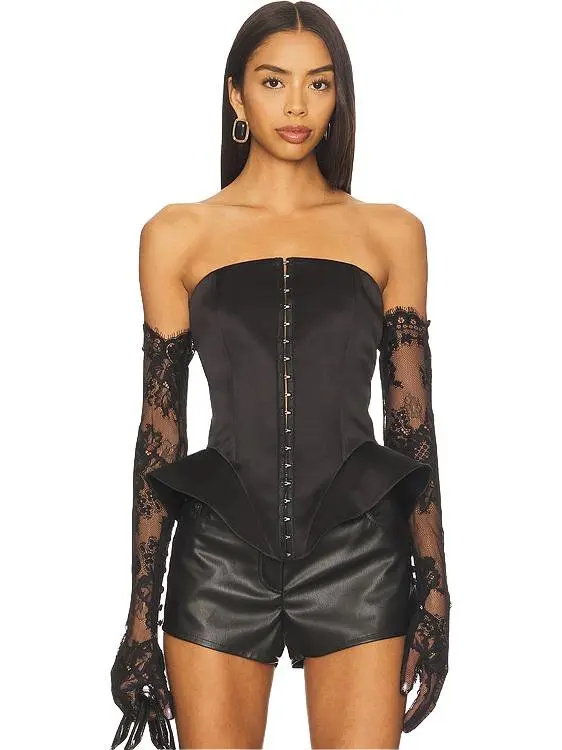 ANIYE RECORDS Len Bustier Top - Black