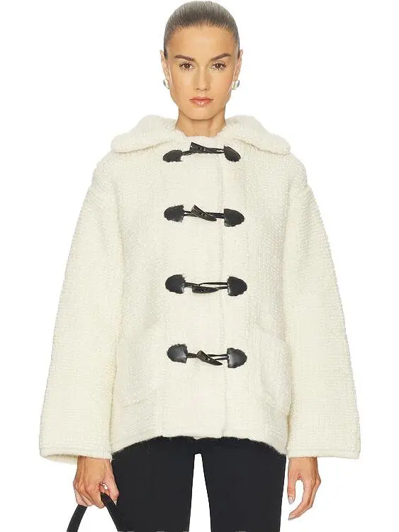 Naadam Alpaca Wool Toggle Coat - White