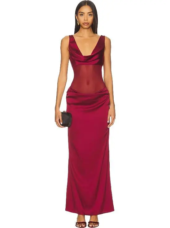 Superdown Astri Maxi Dress - Wine