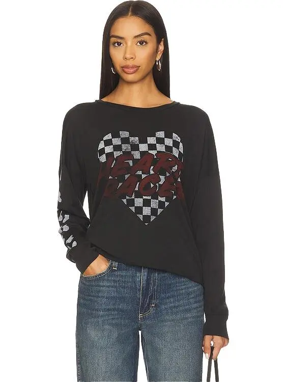 Lauren Moshi Luella Long Sleeve Drop Shoulder Tee - Onyx