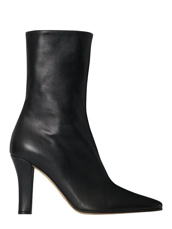 THE ROW Mona Leather Boots - Black