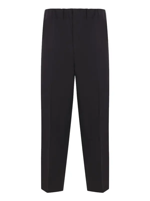 JIL SANDER Slightly Cropped Trousers - Black