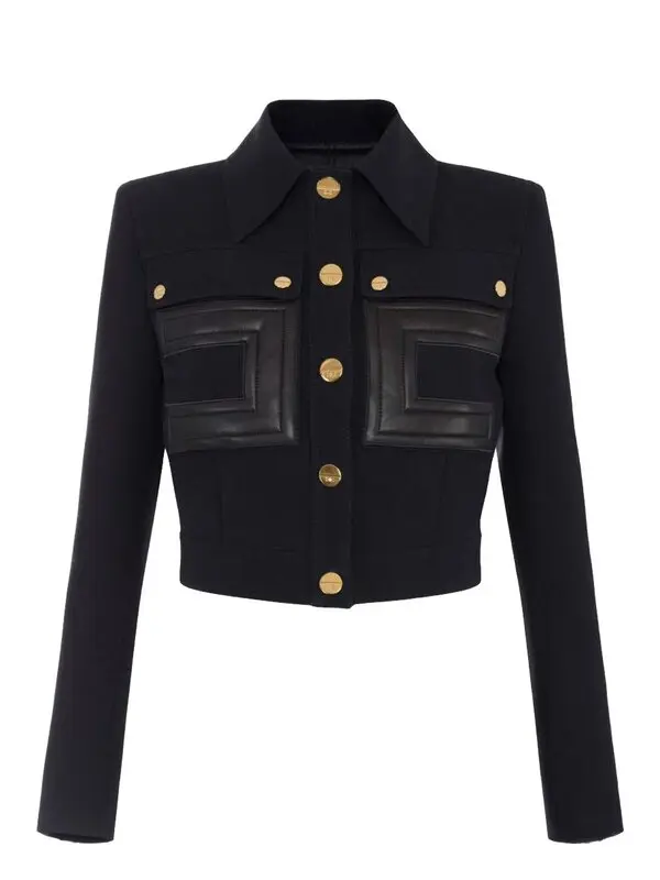 Elisabetta Franchi Cropped Jacket - Black