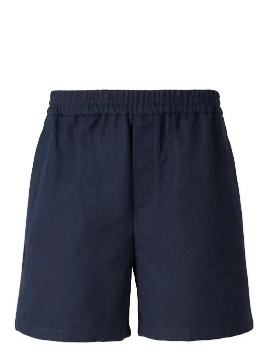 Balmain Monogram Bermuda Shorts - Midnight Blue