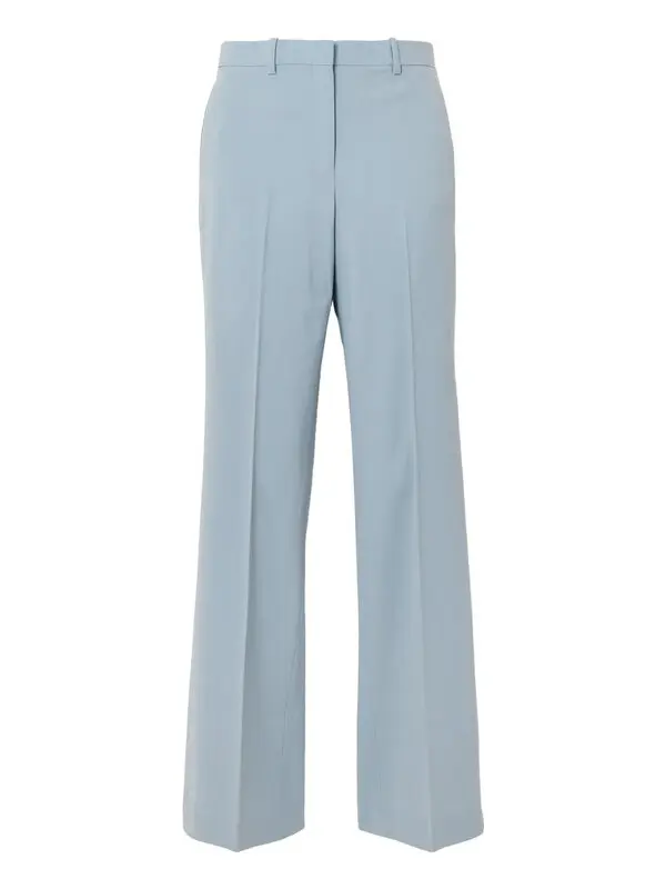 Theory Wool-blend Straight-leg Trousers - Blue