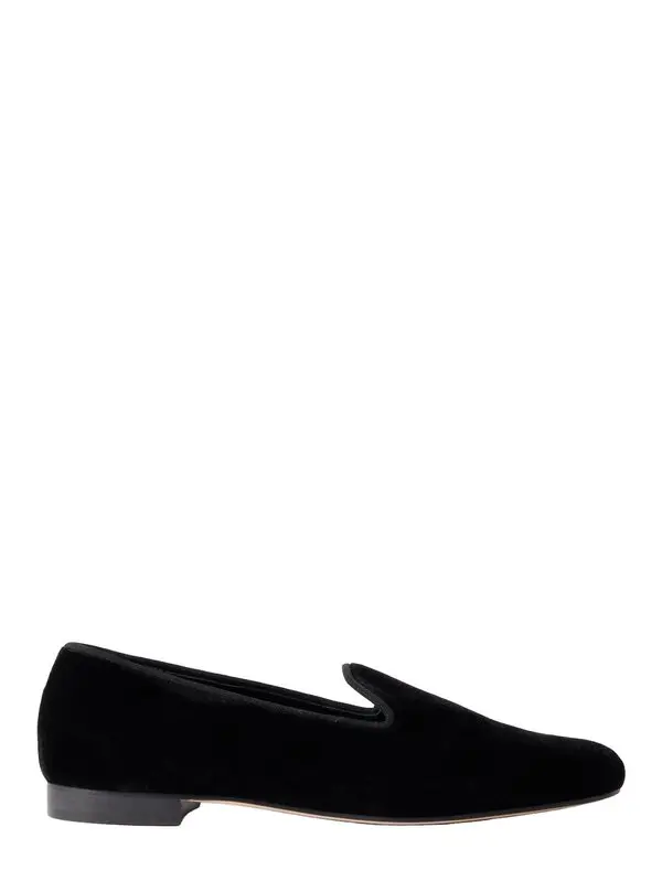 TOTEME Velvet Loafers - Black