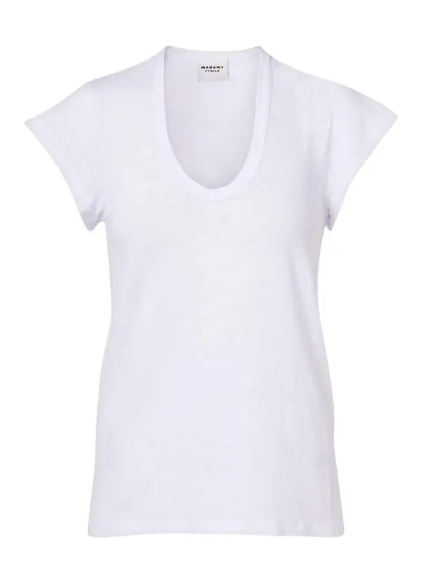 MARANT ETOILE Zankou Linen T-shirt - White