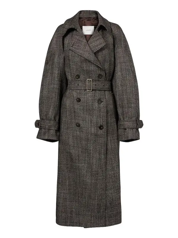 JOSEPH Laurin Double-breasted Virgin Wool Coat - Brown