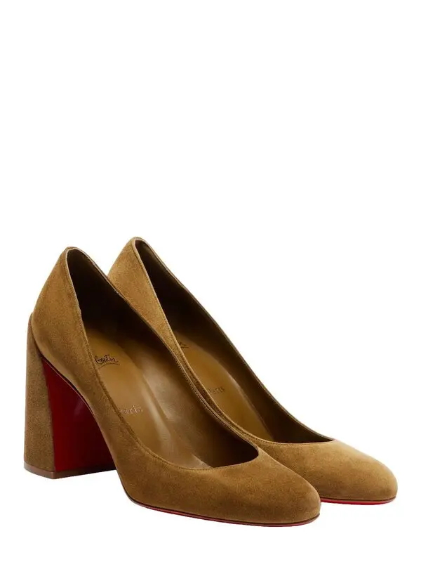 CHRISTIAN LOUBOUTIN Miss Sab Suede Pumps - Green
