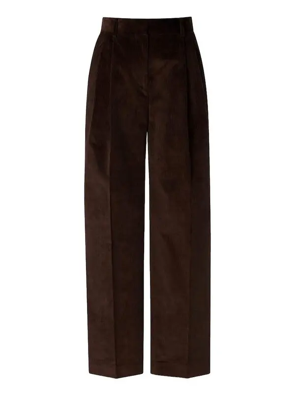 TOTEME Cotton Corduroy Wide-leg Pants - Brown