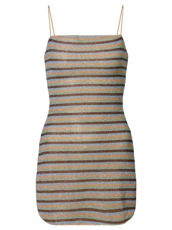 Oseree Lumière Striped Minidress - Multicoloured