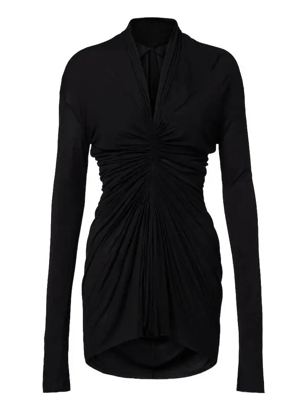 Rick Owens Gathered Minidress - Black