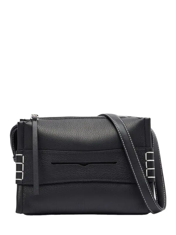 JW Anderson Loafer Small Leather Crossbody Bag - Black