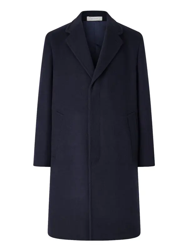 UMIT BENAN Richard Virgin Wool And Cashmere-blend Coat - Blue