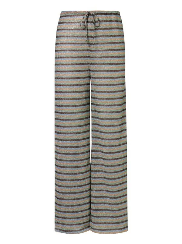Oseree Lumière Striped Wide-leg Pants - Multicoloured