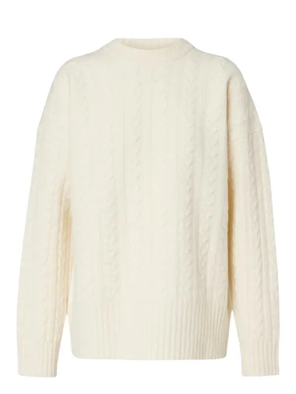 RÓHE Cable-knit Wool Sweater - White