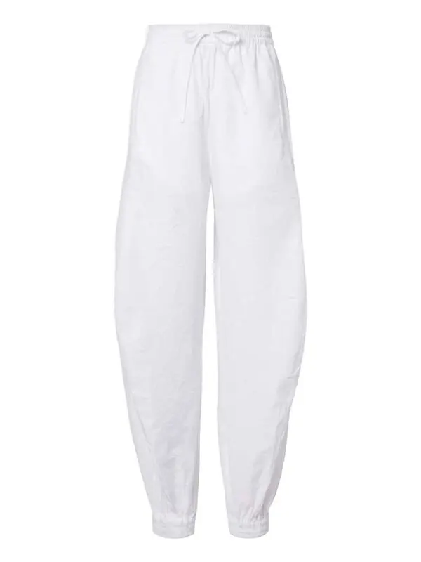 RÓHE Cotton-blend Barrel-leg Pants - White