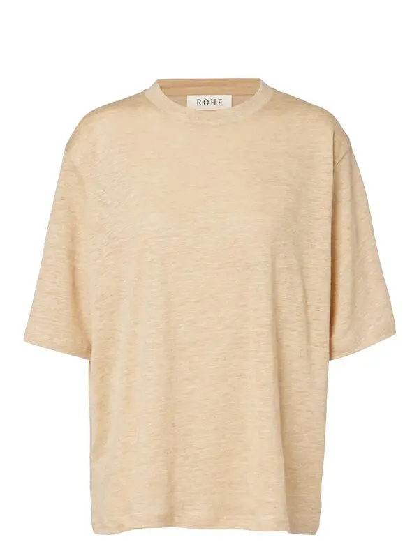 RÓHE Linen T-shirt - Beige