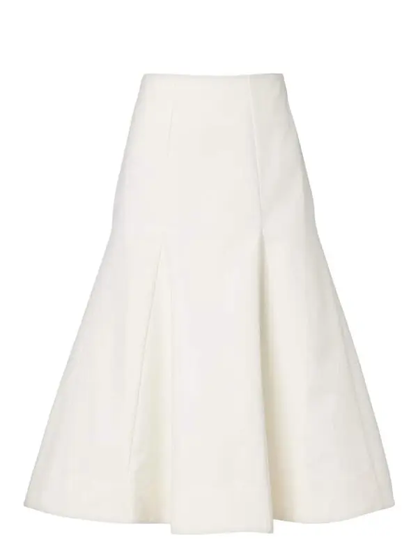 RÓHE Cotton Midi Skirt - White