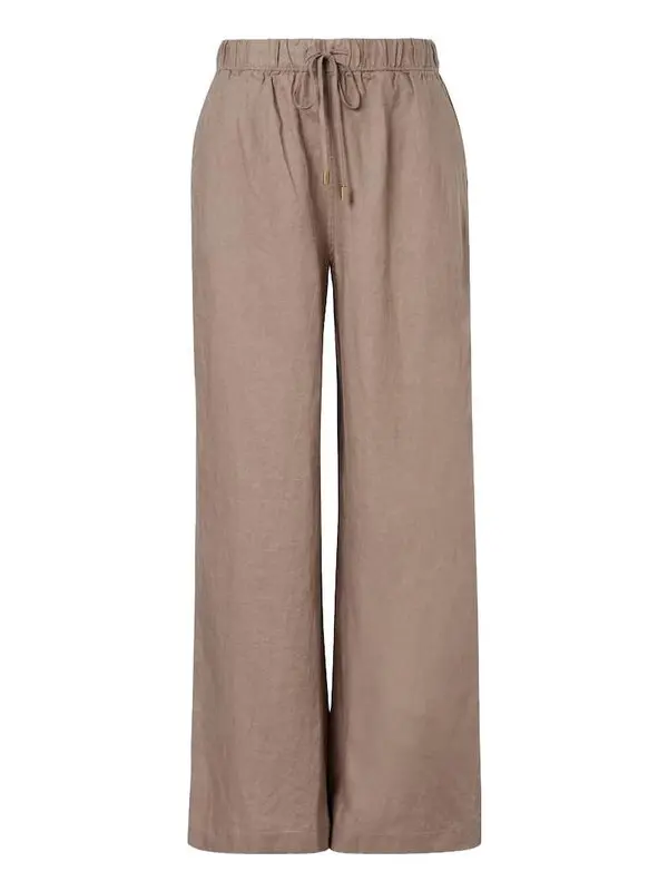 Heidi Klein Zakynthos Wide-leg Linen Pants - Beige