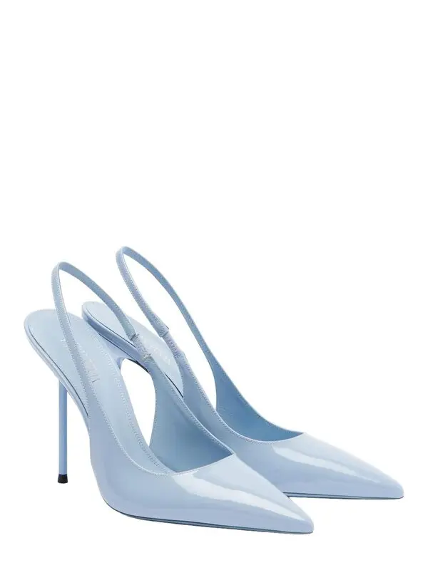 Paris Texas Lidia 105 Patent Leather Slingback Pumps - Blue