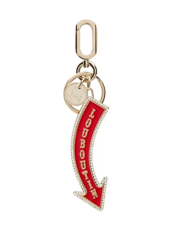 CHRISTIAN LOUBOUTIN Logo Bag Charm - Red